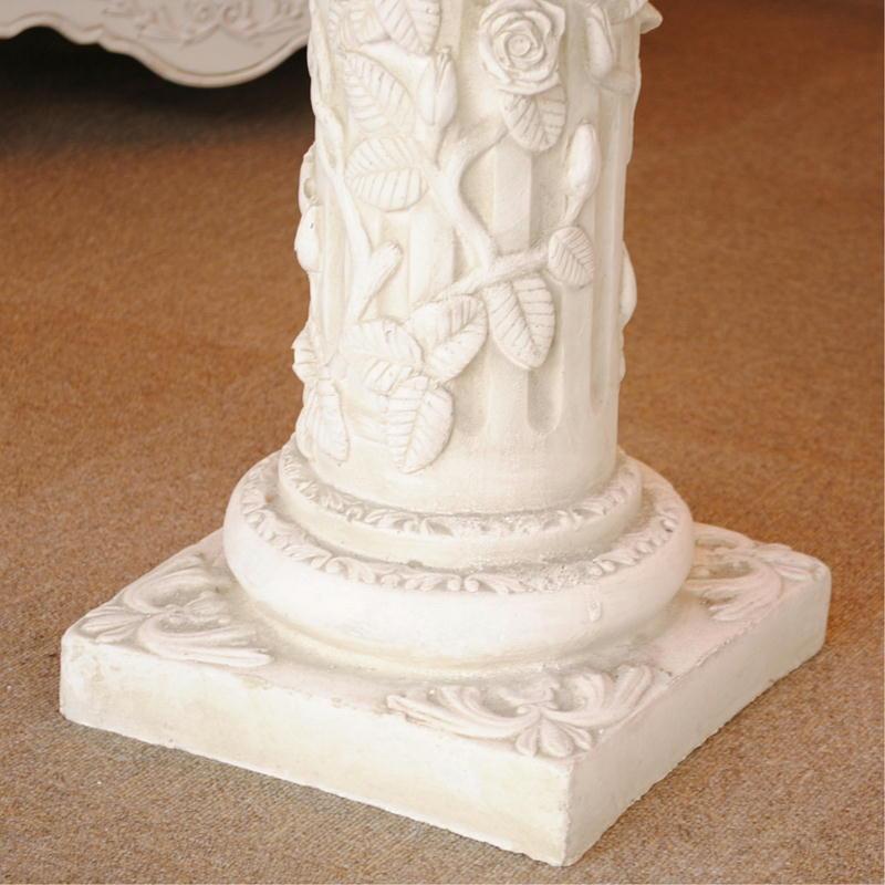 フラワースタンド 花瓶台 コラム コラムスタンド シャビーシック アンティーク調 宮殿柱 プランター 花台 人造 大理石 雑貨 姫系 輸入雑貨 ...