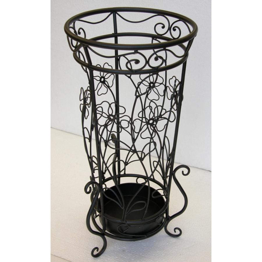 傘立て アンブレラスタンド 350006 アイアン製 花柄 黒 ラウンド ブラック 351032 : 家具 雑貨 アビヤント Yahoo!店 - 通販 - Yahoo!ショッピング