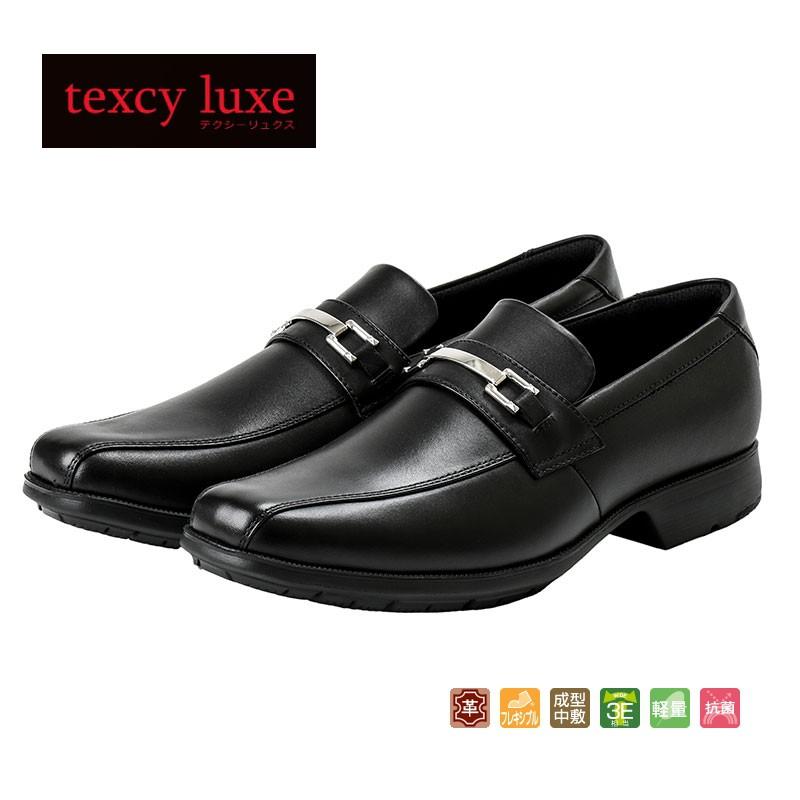 texcy luxe テクシーリュクス アシックス商事 本革 スーツ 革靴 ビジネスシューズ ビット スニーカー 黒 ブラック 3E ロングノーズ 靴 actu7771 : Ablya ...