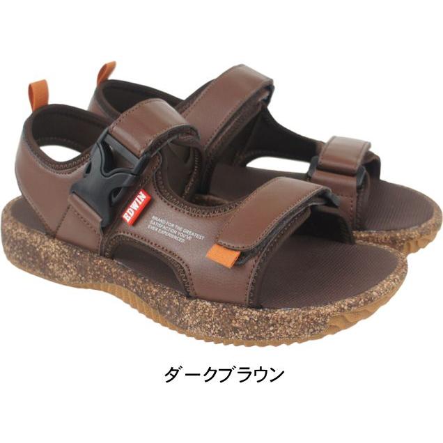 EDWIN エドウィン スポーツサンダル メンズ スポサン シャワーサンダル ベルクロ ストラップ 黒 父の日 ギフト 普段使い 実用的 ew5105 : Ablya アベリア 靴 シューズ ...