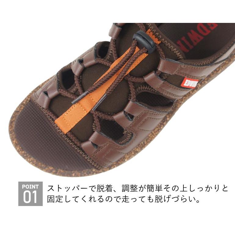 EDWIN エドウィン スポーツサンダル メンズ スポサン シャワーサンダル 2WAY ストラップ 黒 父の日 ギフト 普段使い 実用的 ew5106 : Ablya アベリア 靴 シューズ ...