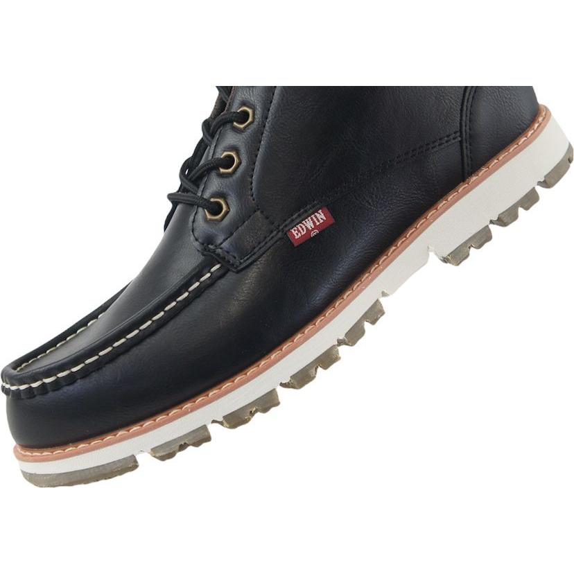 メンズ ブーツ ワークシューズ 紳士靴 男性 モカシン 防水 防滑 ひも靴 エドウィン EDWIN ローカット カジュアルスニーカー おしゃれ 軽い 父の日 hredm201 ...