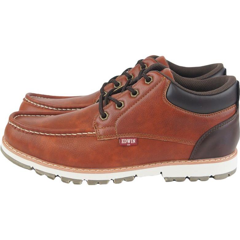 EDWIN メンズ ブーツ ワークシューズ 紳士靴 男性 モカシン 防水 防滑 ひも靴 エドウィン ローカット カジュアルスニーカー おしゃれ 軽い 父の日 hredm201 : Ablya ...