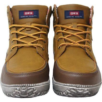 EDWIN エドウィン 安全靴 スニーカー メンズ 安全 作業靴 セーフティー ワークシューズ ブーツ おしゃれ 軽量 ハイカット 男性 痛くない 疲れない hresm101 : Ablya ...
