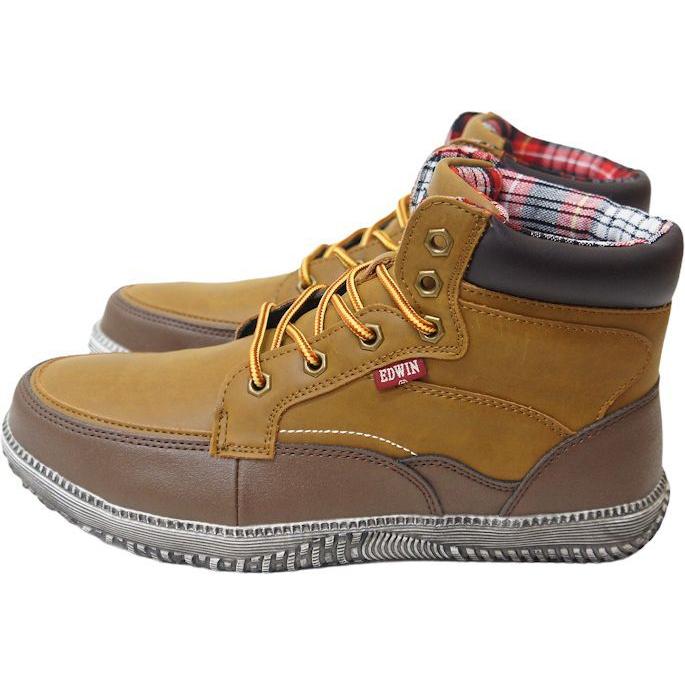 EDWIN エドウィン 安全靴 スニーカー メンズ 安全 作業靴 セーフティー ワークシューズ ブーツ おしゃれ 軽量 ハイカット 男性 痛くない 疲れない hresm101 : Ablya ...