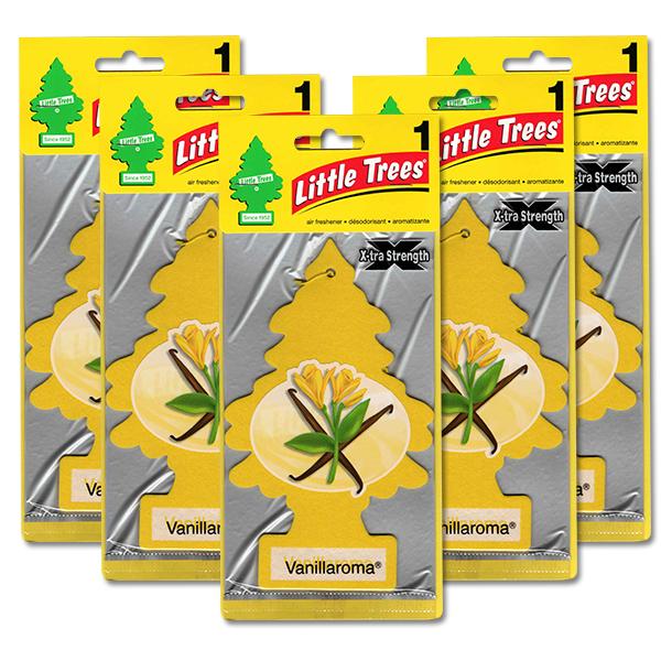 リトルツリー エクストラ ストレングス バニラ 5枚セット Little Trees 芳香剤 車 部屋 吊り下げ USA メール便 送料無料 ...