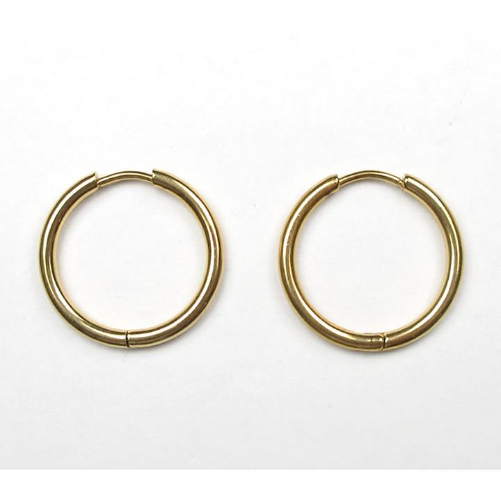 サージカルステンレス フープピアス (ゴールドカラー) 直径20mm 金属アレルギー対応 316L 304 両耳用 太さ0.9mm 細身で軽く楽 アクセサリー 5-sta21 : ラベンダー ...