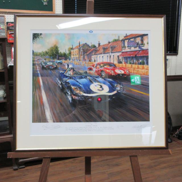 Le Mans 1957 ／ Ron Flockhart,Ivor Bueb, Ecurie Ecosse 額装済 : AC MINDS ...