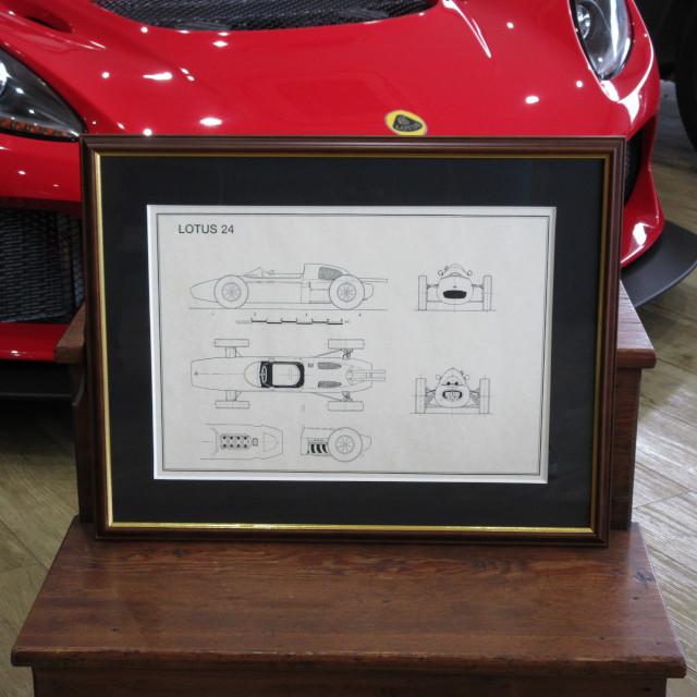 LOTUS 24 三面図 プリント ／ 額装 ブラウン : acaj-poster-35 : AC MINDS AUTOJUMBLE - 通販 ...