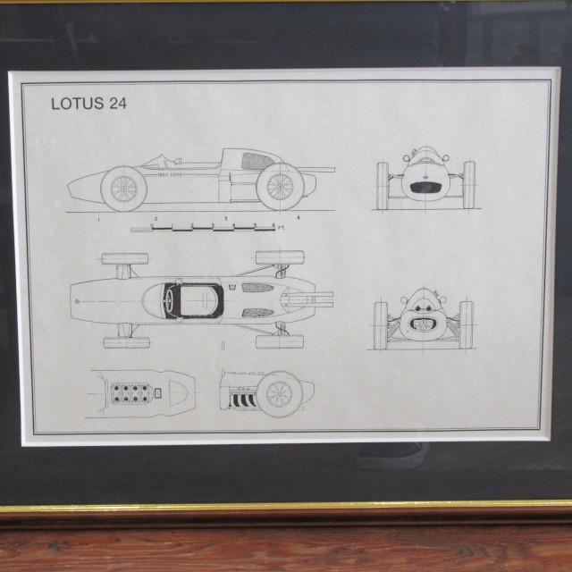 LOTUS 24 三面図 プリント ／ 額装 ブラウン : acaj-poster-35 : AC MINDS AUTOJUMBLE - 通販 ...