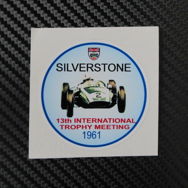 BRDC 表貼りステッカー シルバーストーン 1961 13th international trophy meeting 丸形 : acaj ...