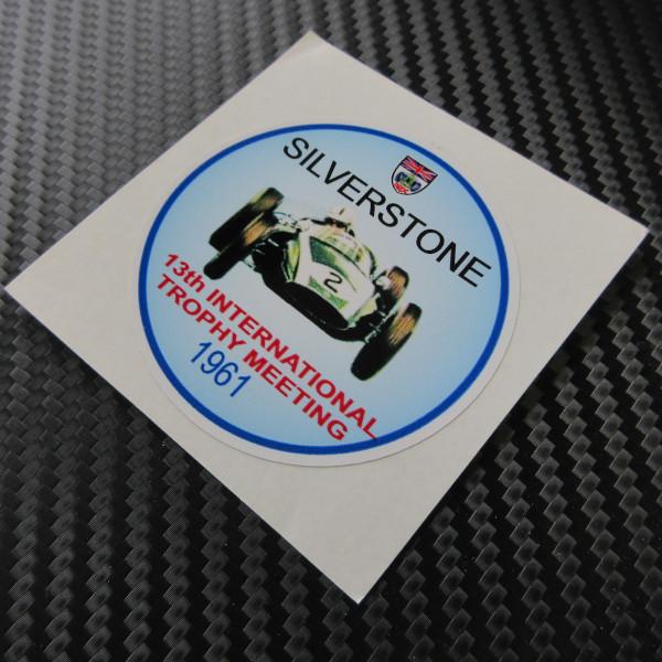 BRDC 表貼りステッカー シルバーストーン 1961 13th international trophy meeting 丸形 : acaj ...