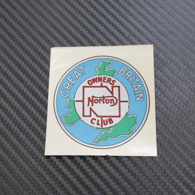 NORTON OWNERS CLUB /GREAT BRITAIN 丸形 水転写ステッカー 外貼り : AC MINDS AUTOJUMBLE ...