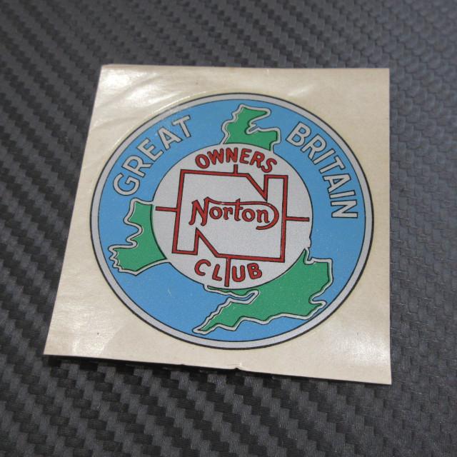 NORTON OWNERS CLUB /GREAT BRITAIN 丸形 水転写ステッカー 外貼り : AC MINDS AUTOJUMBLE ...