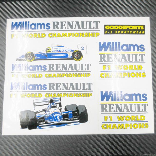 Williams RENAULT F1 World Championship 4枚1シート 外貼りステッカー : AC MINDS ...