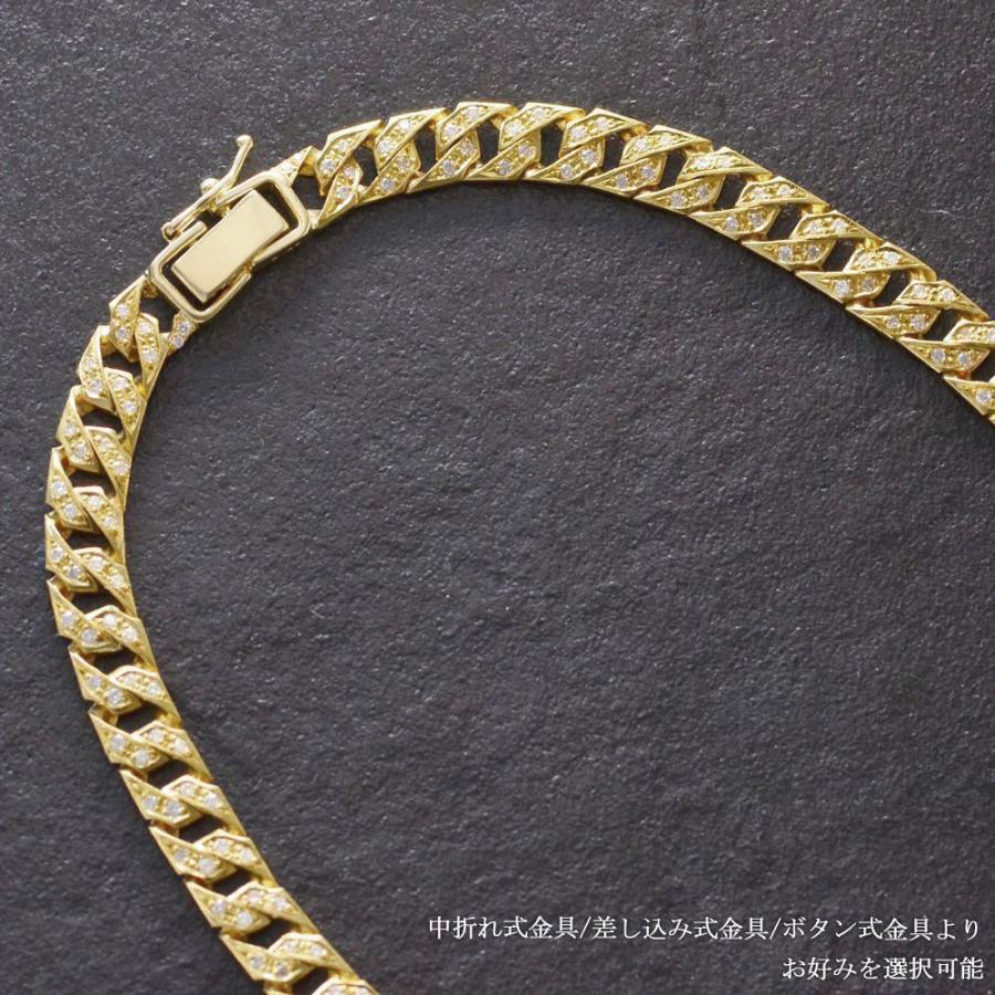 喜平 ネックレス 18金 ダイヤモンド 2.2ct K18 53g 50cm 喜平チェーン 馬蹄 ホースシュー ダイヤモンド 1.03カラット ペンダントトップ セット リバーシブル ...