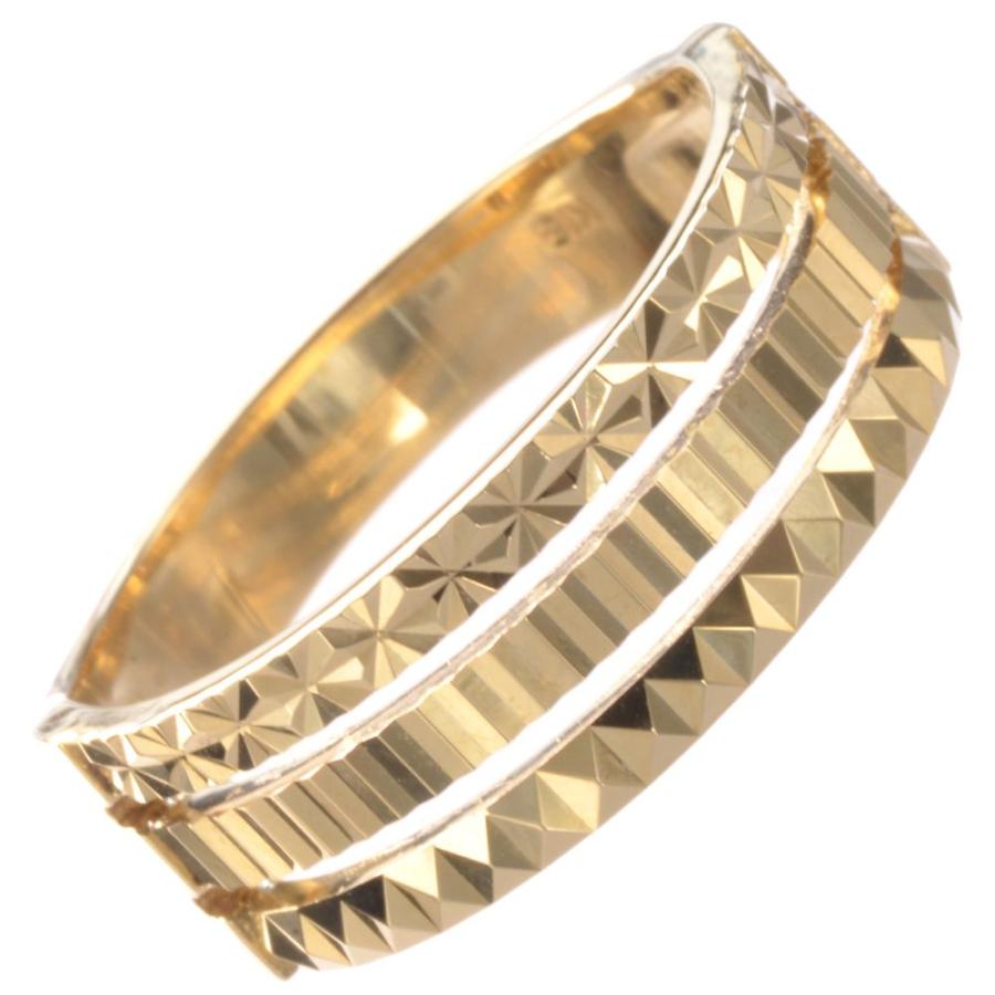 指輪 メンズリング 18金 K18 18k イエローゴールド 幅広 カット 地金 ジェンダーレス 日本製 刻印入り シンプル 30代 40代 50代 プレゼント ギフト : アクセサリーマート ...