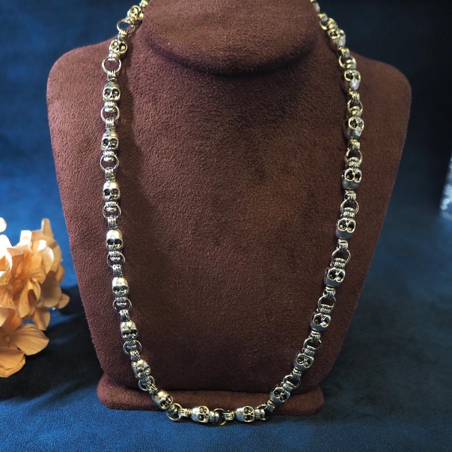 ネックレス ドクロ 髑髏 スカル 44cm デザインチェーン レディース メンズ ユニセックス : アクセサリーのお店ナナ2 - 通販 - Yahoo!ショッピング