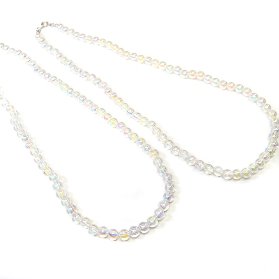 ネックレス 透明オーロラ 乳白色 カジュアル 長さ40cm 直径6mm レディース : アクセサリーのお店ナナ2 - 通販 - Yahoo!ショッピング
