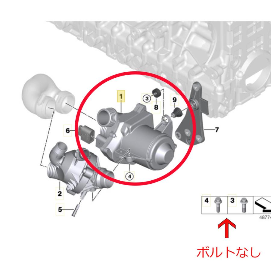BMW 3' 3シリーズ E90 電動ウォーターポンプ 11517586925 11517586924 11517563183 ...