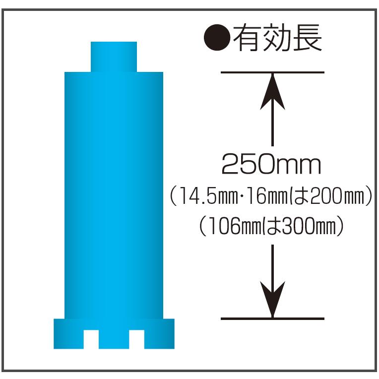 シブヤ ライトビット 70mm M27ねじ 有効長250mm 湿式1本物ビット ダイヤモンドビット 001010 : 現場屋本舗ヤマニシデポ - 通販 - Yahoo!ショッピング