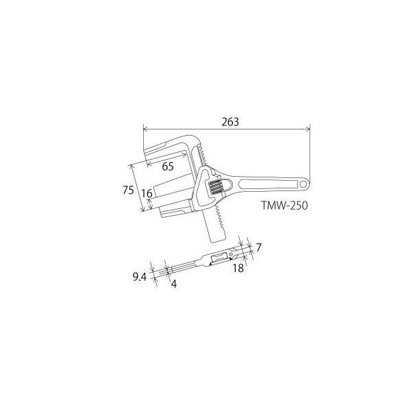 トップ工業 TMW-250 たて型モーターレンチ 口開き寸法16-75mm TOP : 現場屋本舗ヤマニシデポ - 通販 - Yahoo!ショッピング