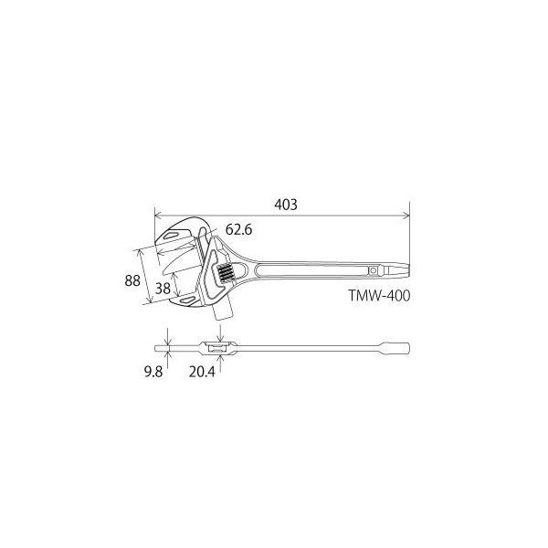 トップ工業 TMW-400 たて型モーターレンチ 口開き寸法38-88mm TOP : 現場屋本舗ヤマニシデポ - 通販 - Yahoo!ショッピング