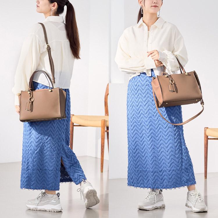 Jewelna Rose 【公式】 ハンドバッグ ショルダーバッグ 2WAY バイカラー 可愛い ジュエルナローズ エース セイディ・トートバッグ ミドルサイズ 16143 : ACE ...