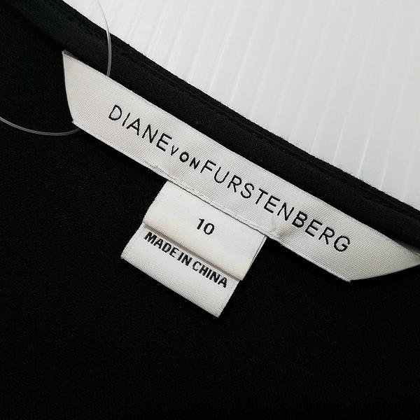 DIANE von FURSTENBERG #snc ダイアンフォンファステンバーグ DVF ワンピース 10 黒 ノースリーブ サイドジップ レディース [632599] : アクイール ...