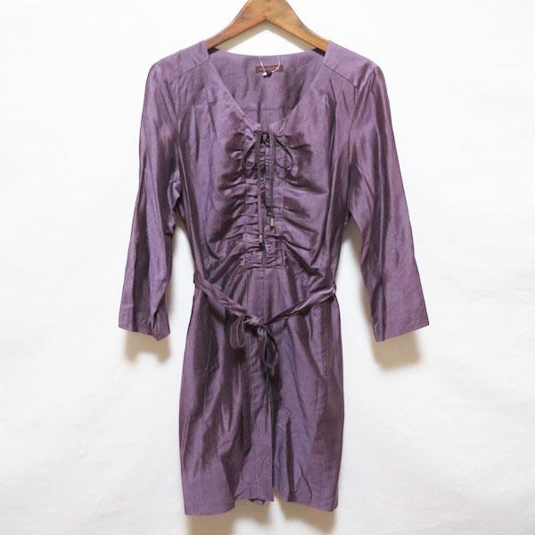 #anc スマートピンク smartpink ワンピース 42 紫 リボン レディース [762861] :762861:アクイールヤフー ...