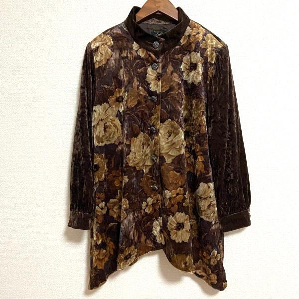 Leilian #wnc SALE レリアン コート 11 茶 ベロア調 花柄 レディース [791656] : アクイールヤフーショップ ...