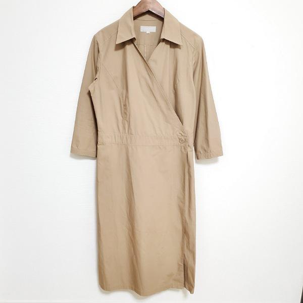 YOSHIE INABA #anc ヨシエイナバ YOSHIEINABA ワンピース 2 ベージュ シャツワンピース カシュクール 七分袖 ...