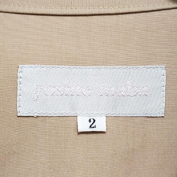 YOSHIE INABA #anc ヨシエイナバ YOSHIEINABA ワンピース 2 ベージュ シャツワンピース カシュクール 七分袖 ...