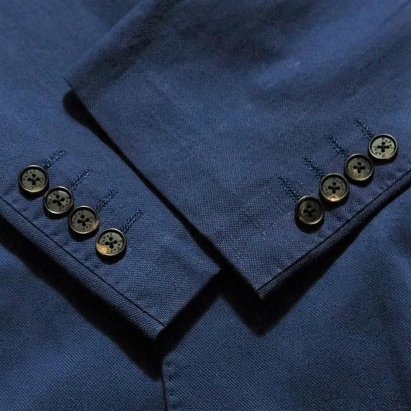PAPAS #anc パパス Papas ジャケット 48 紺 S3B 段返り 薄手 麻 PAPAS #anc パパス Papas ジャケット 48 紺 S3B 段返り 薄手 麻