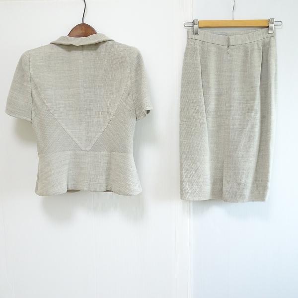 銀座マギー #snc イネス ignes スカートスーツ 38 グレー 半袖 ラインストーン レディース [800981] : アクイールヤフーショップ - 通販 - Yahoo!ショッピング