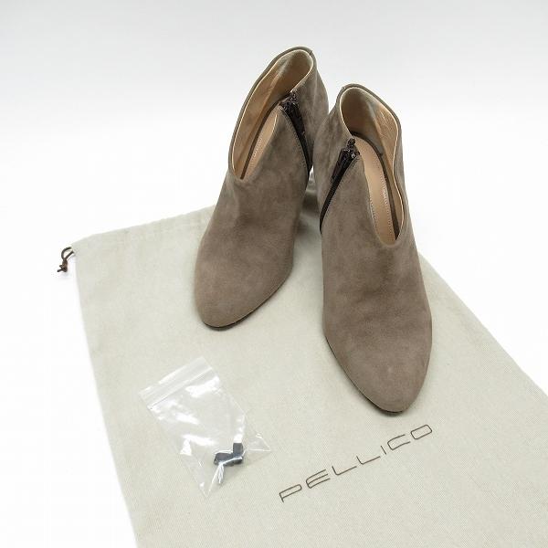 #wns ペリーコ PELLICO ブーツ ブーティ 35 グレージュ スエード 本革 Vカット サイドジップ イタリア製 保存袋付き レディース [801181] : アクイールヤフー ...