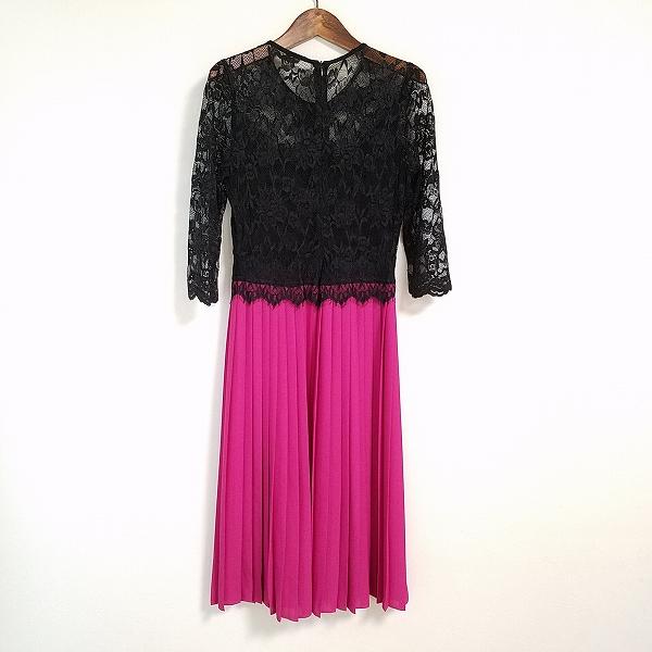 #anc フライガール FLYGIRL ワンピース XS 黒 ピンク レース バックジップ シースルー プリーツ イタリア製 レディース [804907] : アクイールヤフーショップ ...