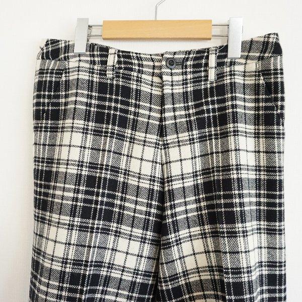 #wnc インゲボルグ INGEBORG パンツ M 黒 白 チェック センタープレス ワイド ハーフ レディース [812929] : アク ...
