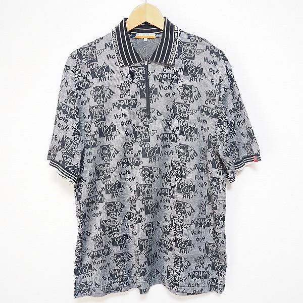 CASTELBAJAC #snc カステルバジャック スポーツ Castelbajac SPORT ポロシャツ 4 黒 グレー 白 半袖 総柄 ...