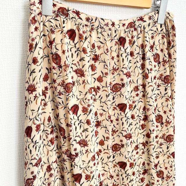 INGEBORG #anc インゲボルグ スカート LL ベージュ 赤 花柄 大きいサイズ ロング レディース [847150] : アク ...