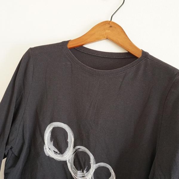 #anc ビスケー BCami カットソー 9 黒 柄 刺繍 七分袖 レディース [847599] : アクイールヤフーショップ - 通販 - Yahoo!ショッピング