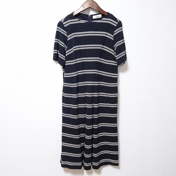 Leilian #snc レリアン ワンピース 11 濃紺 白 半袖 ボーダー ロング 美品 レディース [848482] : アクイール ...