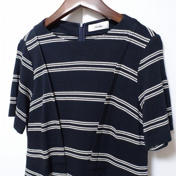 Leilian #snc レリアン ワンピース 11 濃紺 白 半袖 ボーダー ロング 美品 レディース [848482] : アクイール ...