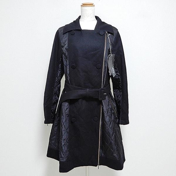 TOKUKO 1er VOL #wnc トクコ TOKUKO1erVOL*J コート ダブル 中綿 キルティング 切り替え ダブルジップ タグ ...