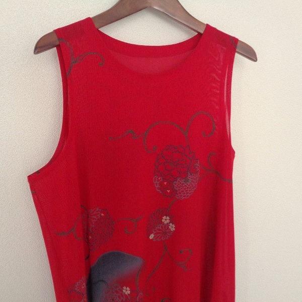 #snc シセンドウ ヒトシタムラ 詩仙堂 セットアップ 赤系 パワーネット 花柄 ノースリーブ レディース [863169] : アクイール ...