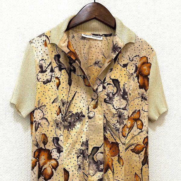 #snc ヒロココシノ HIROKOKOSHINO ワンピース 40 ベージュ系 オレンジ 茶 花柄 半袖 異素材 ペチコート付き ロング レディース [868080] : アクイールヤフー ...