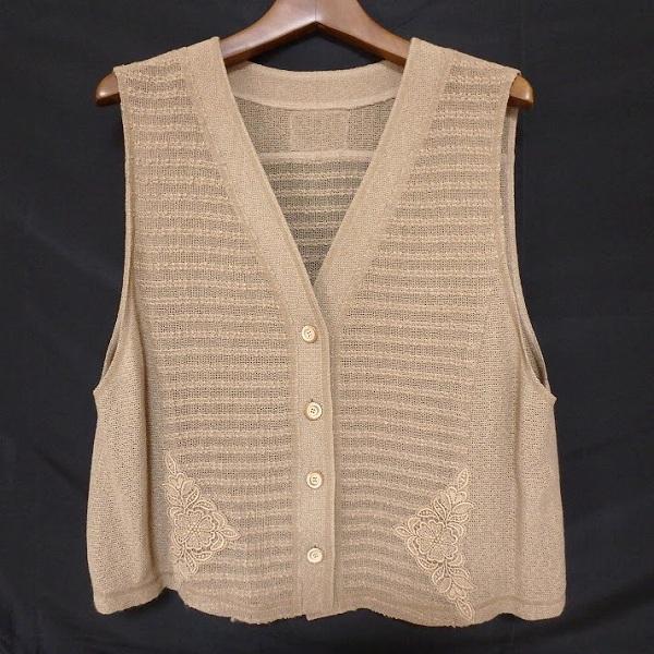 #snc アルバロッサ ALBA ROSSA ベスト・ジレ 44 茶 花 大きいサイズ レディース [870360] : アクイールヤフー ...