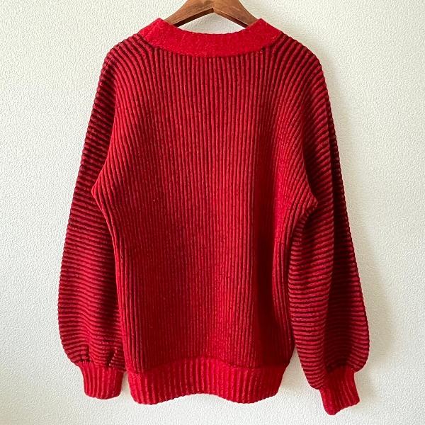 斉藤都世子 #wnc サイトウトヨコ ニット・セーター 赤 黒 ストライプ ドルマン リブ レディース [904418] : アクイールヤフー ...