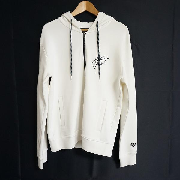 #axc エンポリオアルマーニ EMPORIOARMANI パーカー L 白 ロゴ ダブルジップ メンズ [908966] : 908966 ...