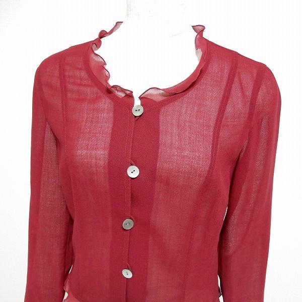 #anc ユキコハナイ YUKIKOHANAI セットアップ ツーピース ロング スカート 10 赤 シースルー レディース [915130 ...